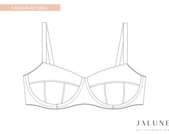 EMILIE BRA Instant Download PDF Pattern for a Push-up Underwire Bra. - Etsy