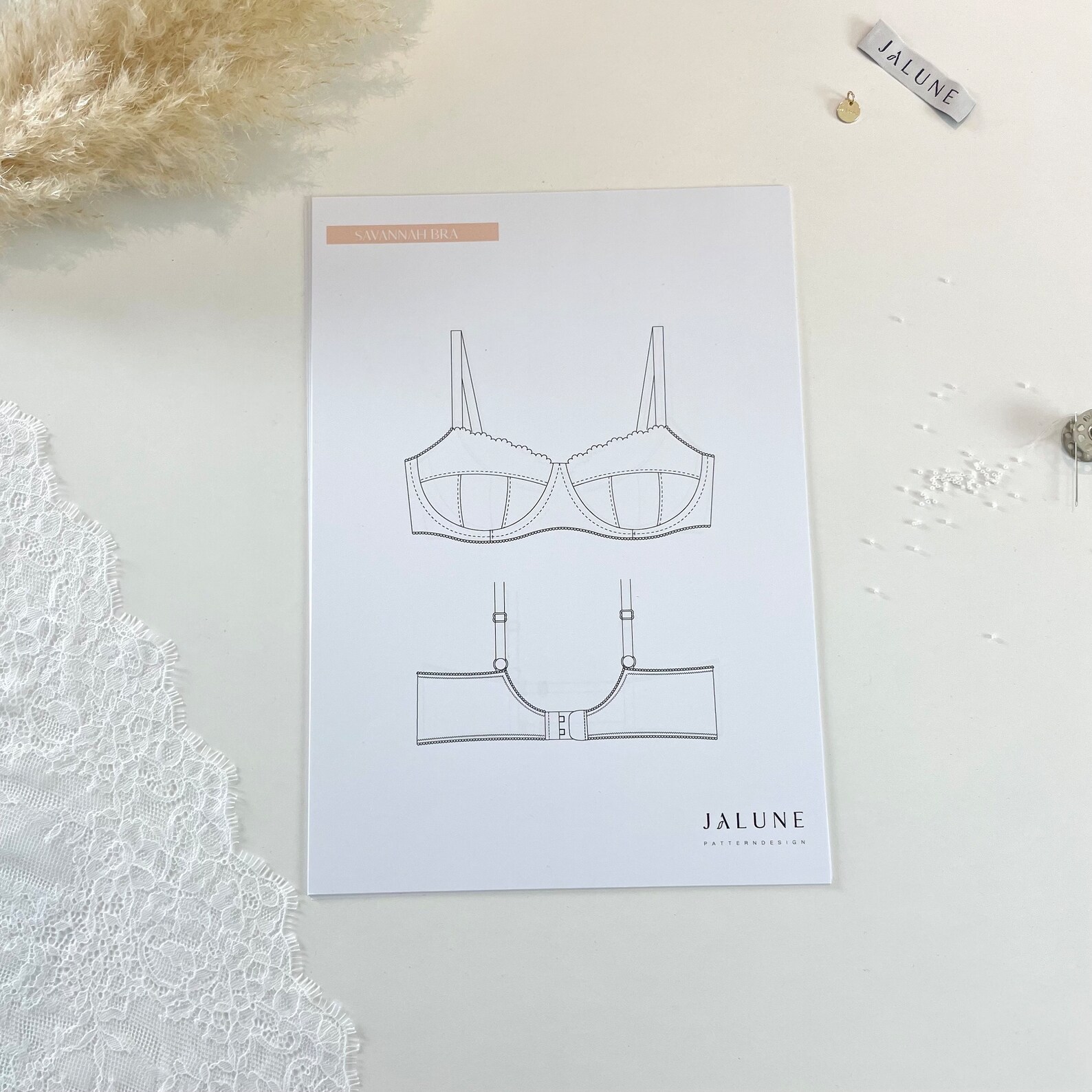 SAVANNAH BRA Instant Download PDF Sewing Pattern for a Balconette ...