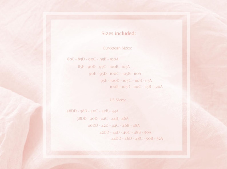 VALENTINA BRA extended Sizes Instant Download PDF Sewing Pattern for a ...