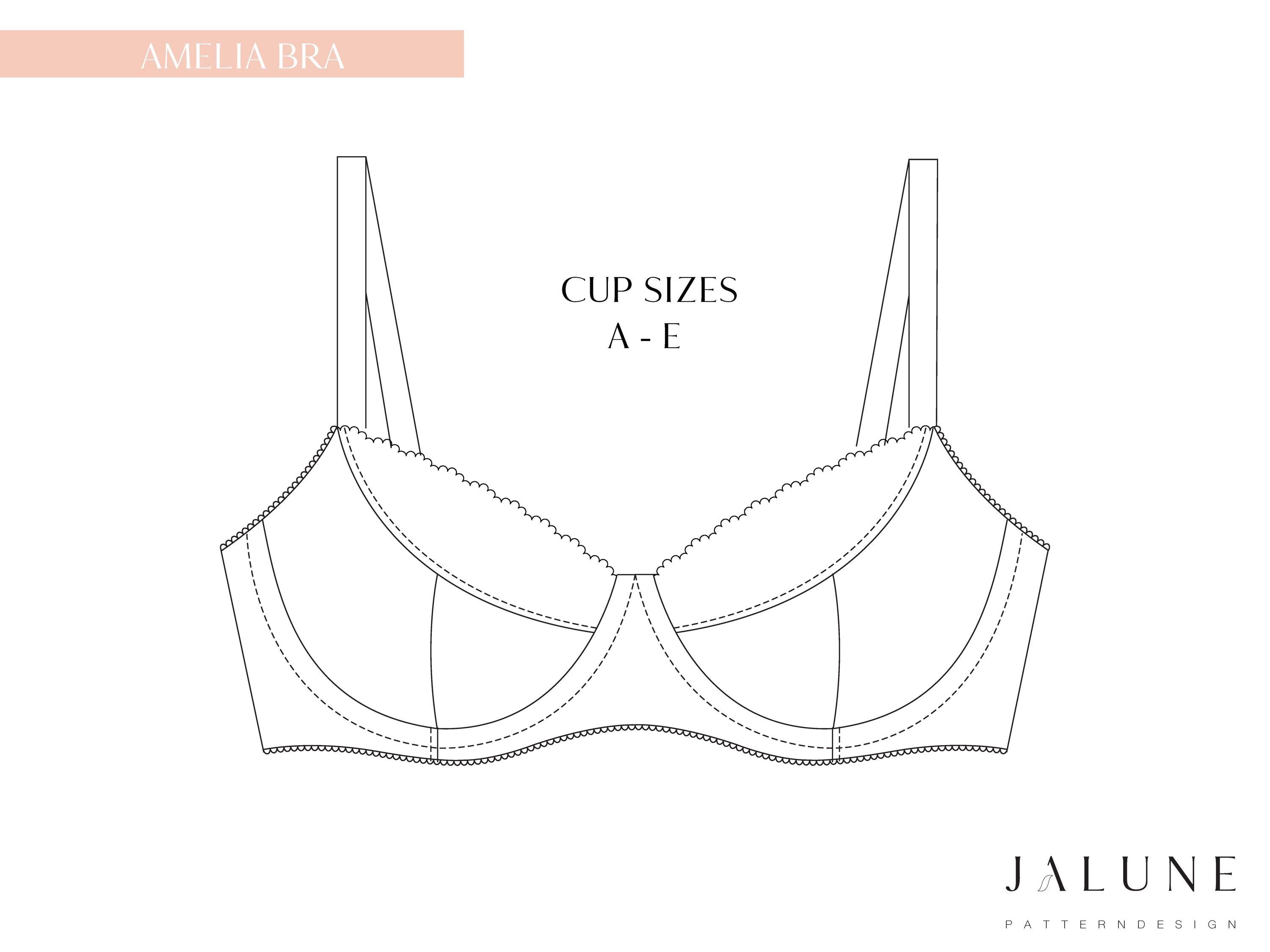 AMELIA BRA Instant Download PDF Sewing Pattern for a Balconette ...