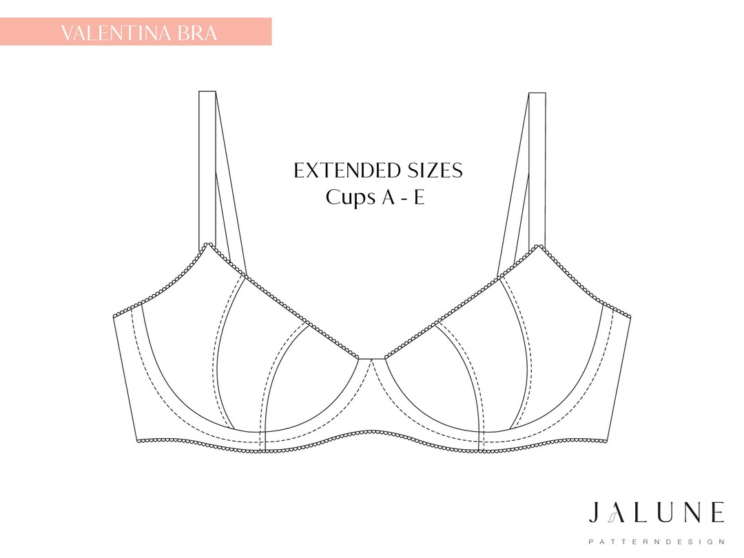 VALENTINA BRA extended Sizes Instant Download PDF Sewing Pattern for a ...