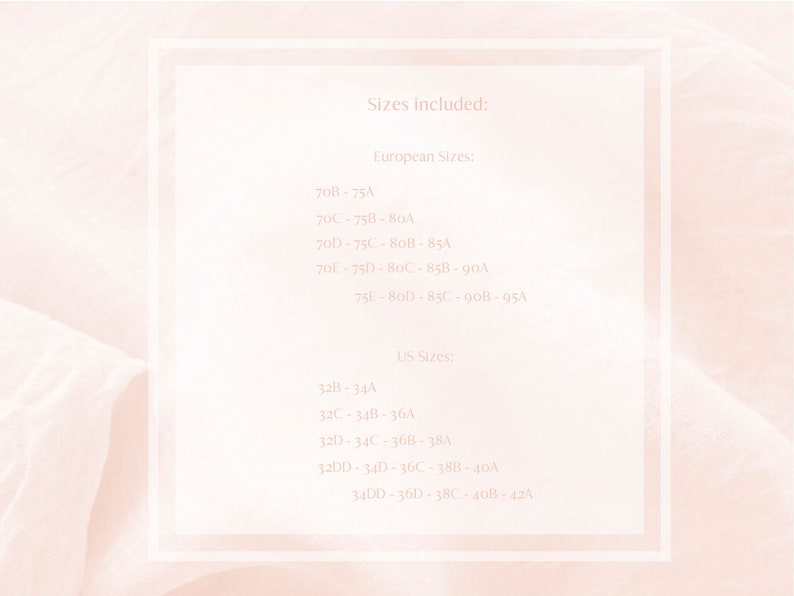 SAVANNAH BRA Instant Download PDF Sewing Pattern for a Balconette Underwire Bra. - Etsy