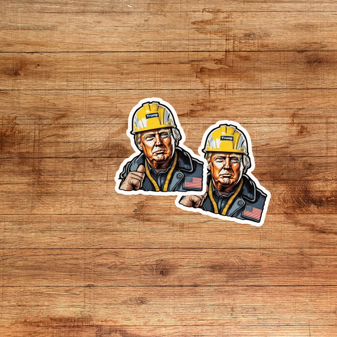 Donald Trump Hard Hat Sticker Construction Work Sticker Blue Collar ...