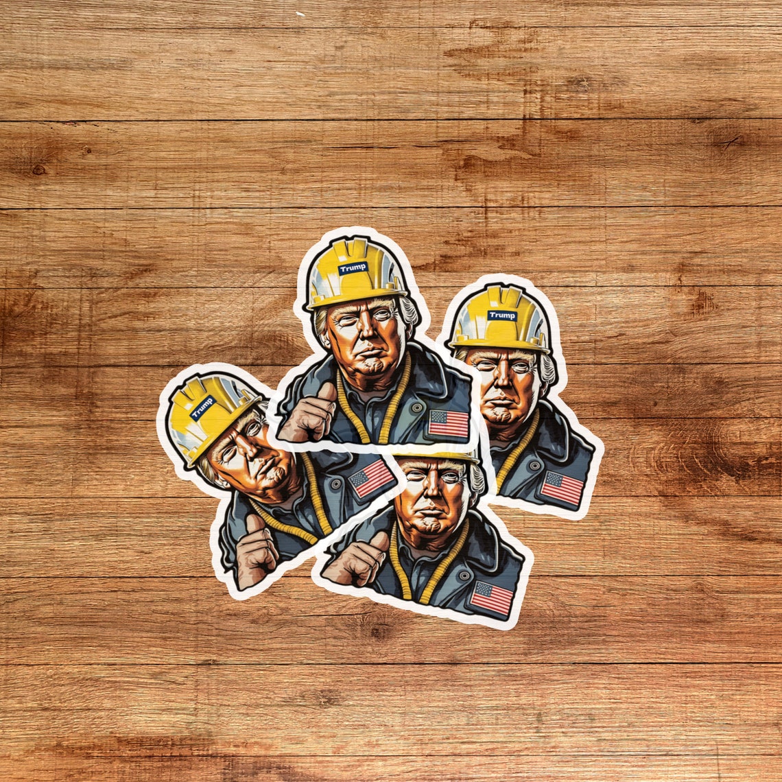 Donald Trump Hard Hat Sticker Construction Work Sticker Blue Collar ...