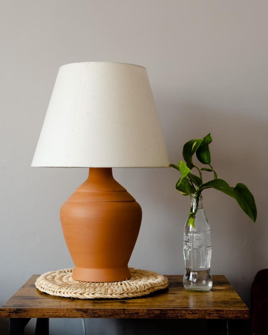Terracotta Lamp - Etsy