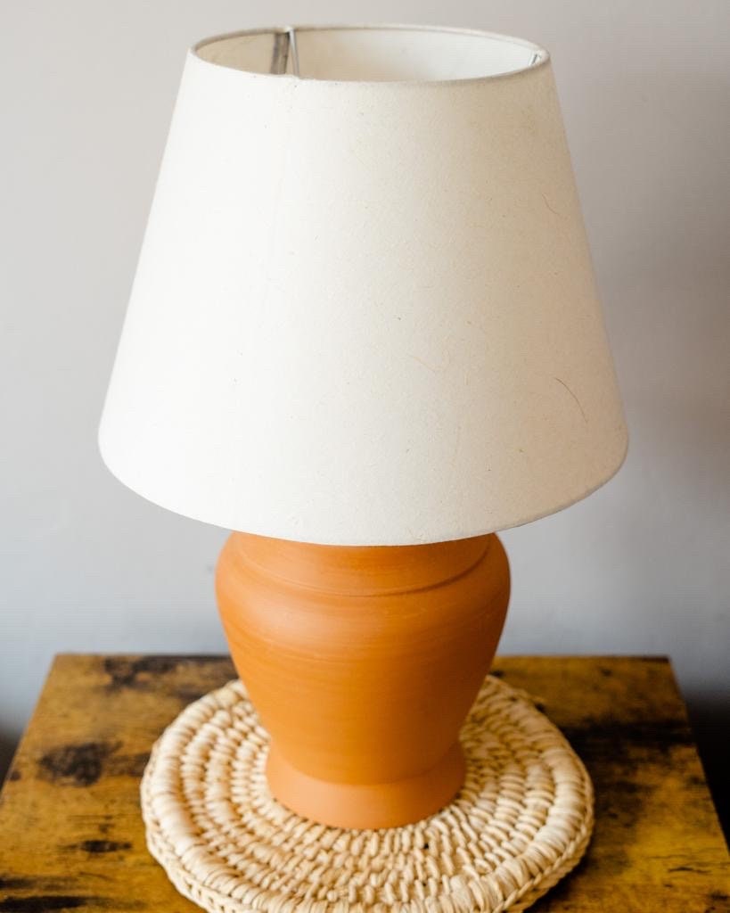 Terracotta Lamp - Etsy