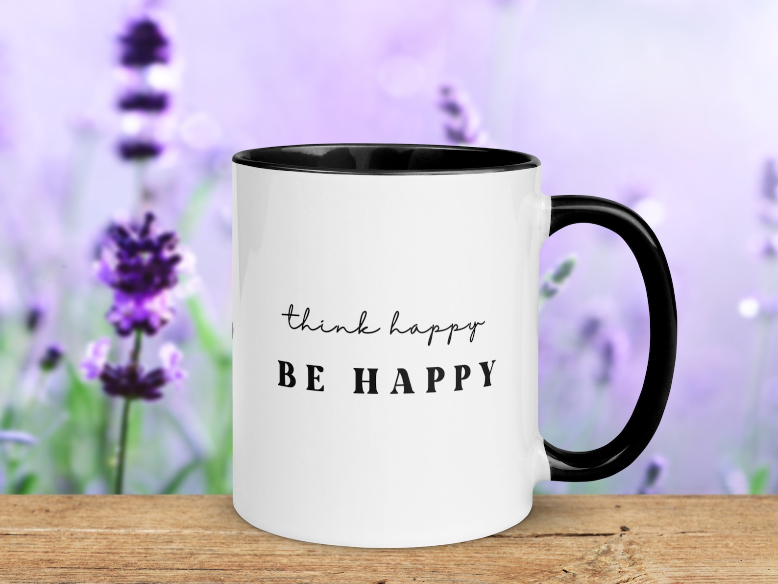 Mugs, Custom Gifts, Think Happy, Be Happy Mug, Ceramic Mug, Gift Idea ...