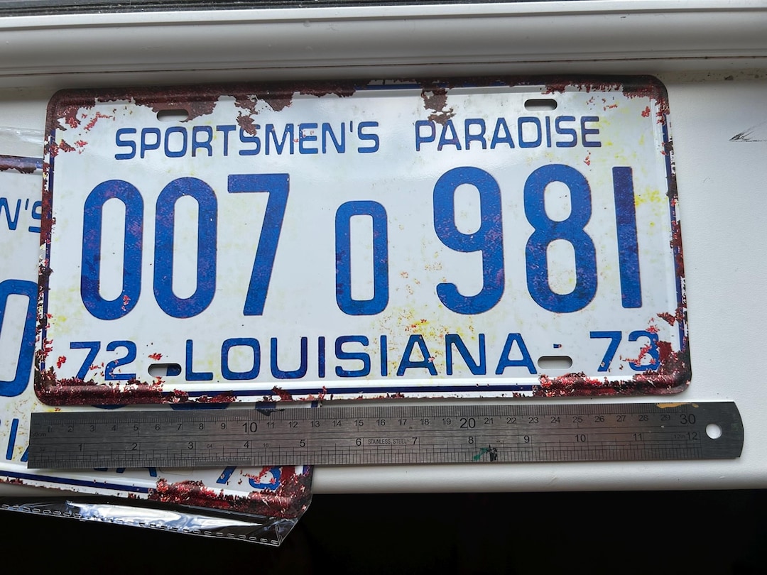 Jaws Movie License Plate Replica: Louisiana '72-'73, 30cm - Etsy
