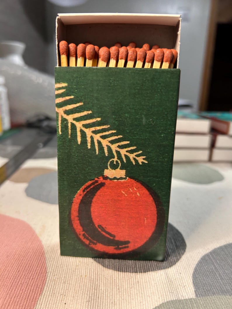 Vintage Style Christmas Matches - Extra Long, Holiday Decor - Etsy