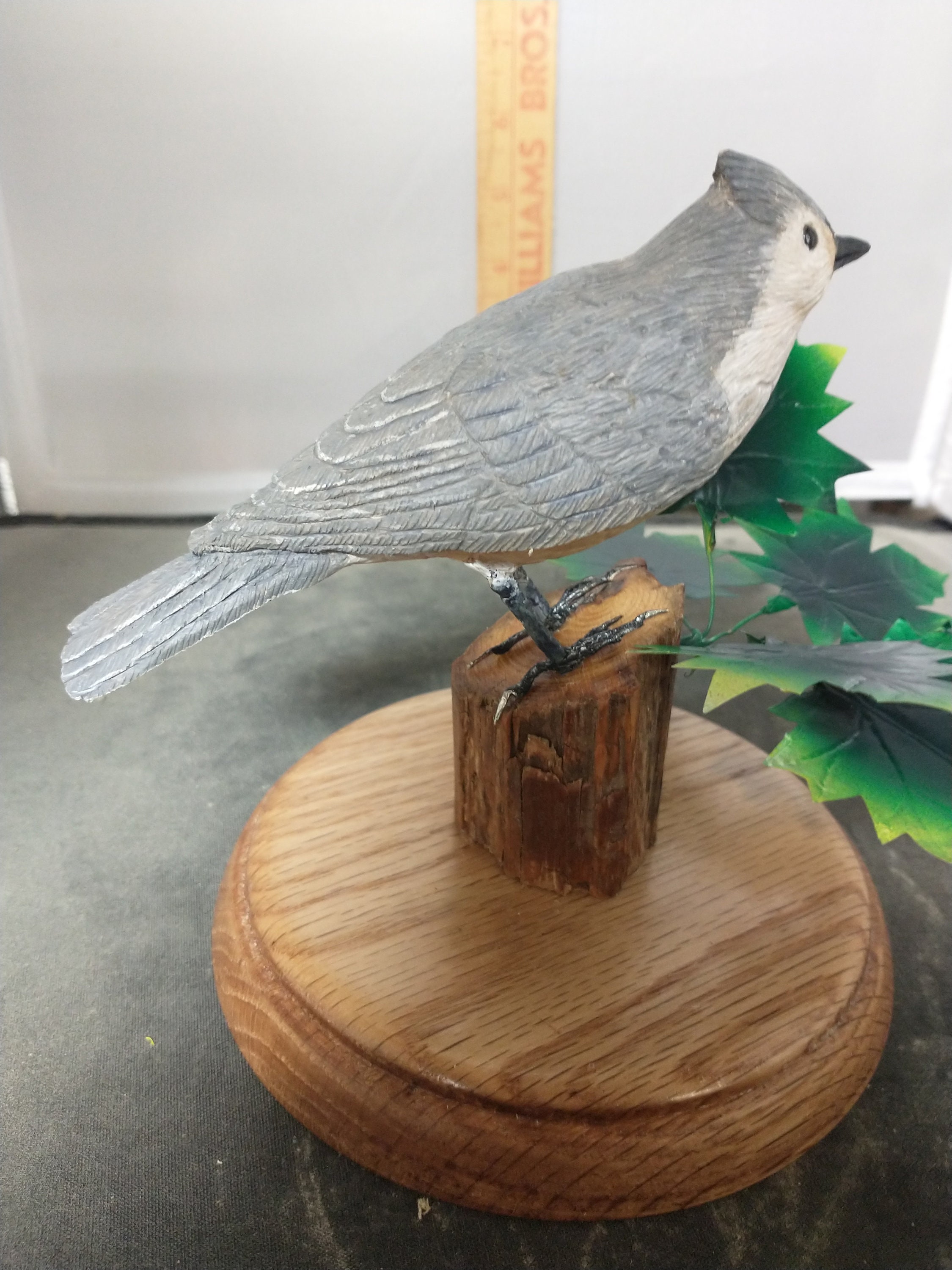 Hand Carved Life Size Tufted Titmouse - Etsy