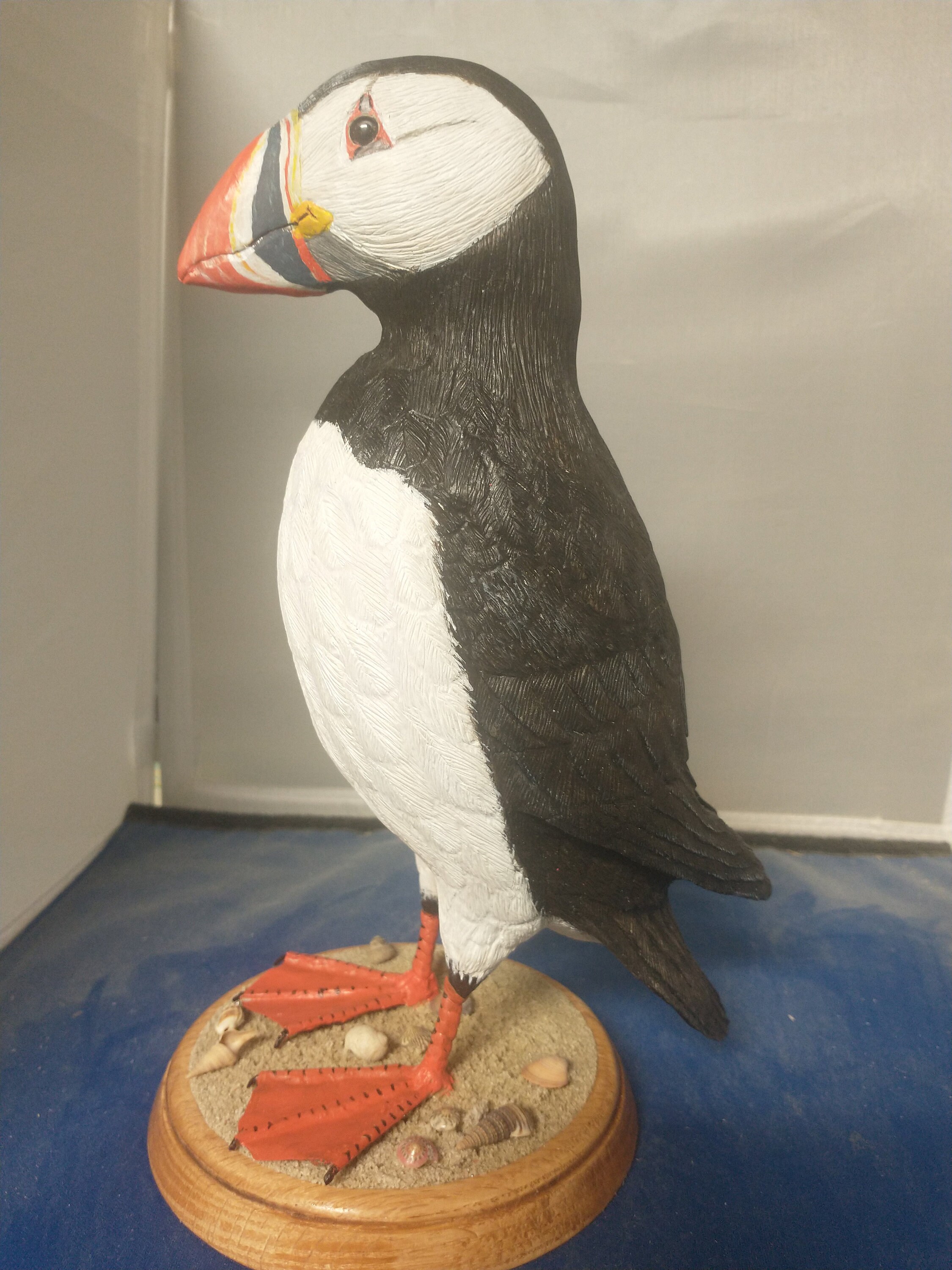 Hand Carved Life Size Atlantic Puffin - Etsy