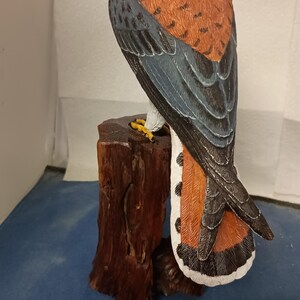 Hand Carved Life Size Kestrel - Etsy