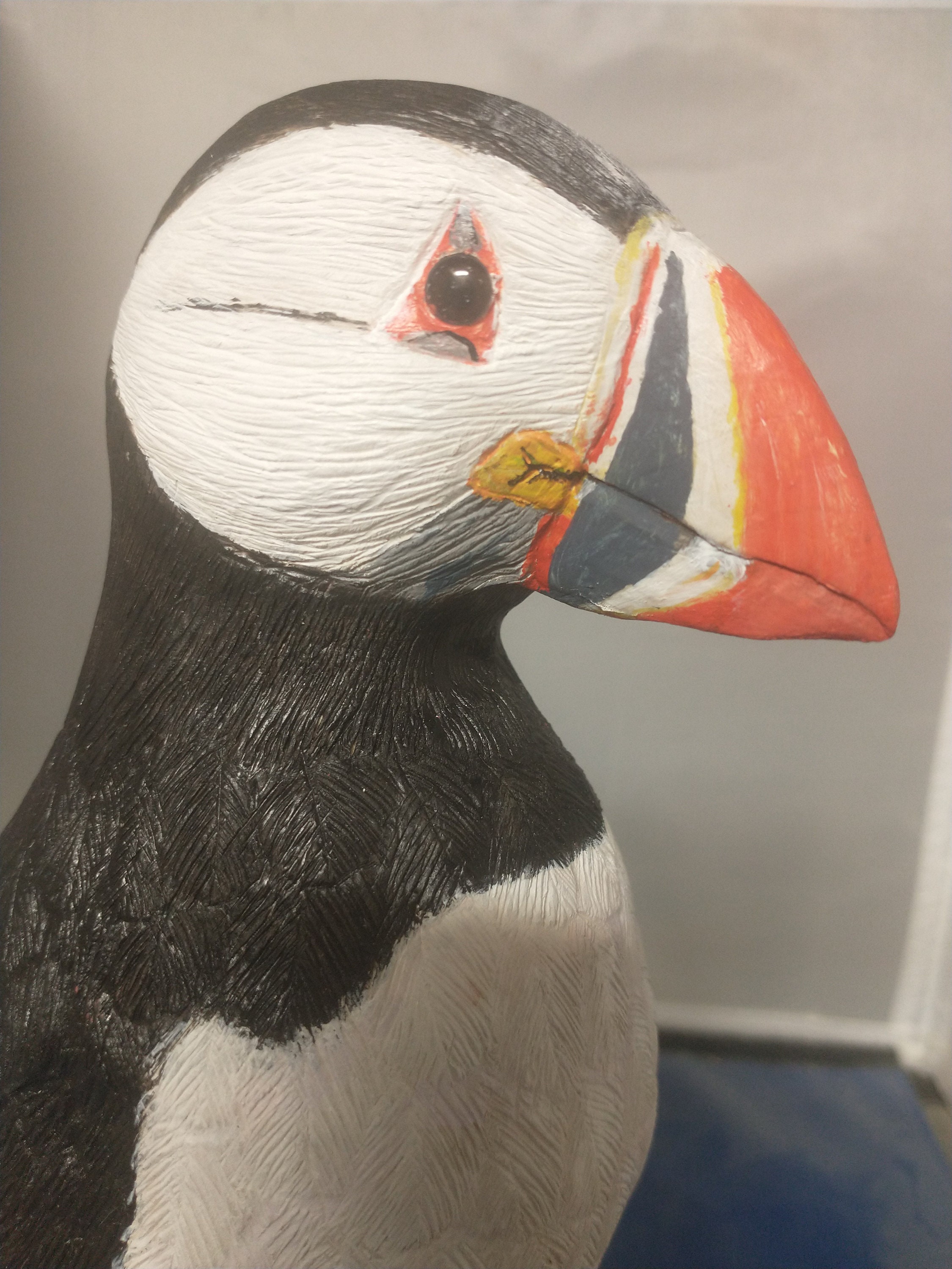 Hand Carved Life Size Atlantic Puffin - Etsy