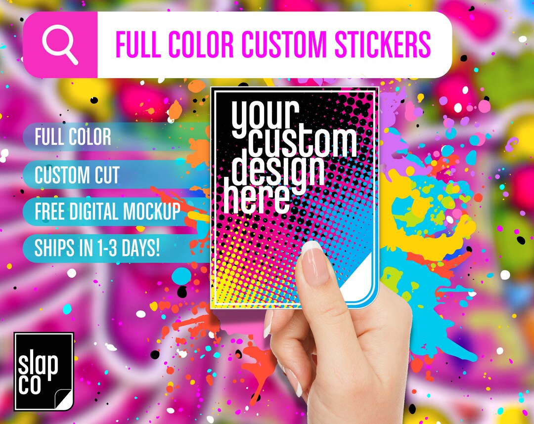 Bulk Custom Stickers for Your Business - Full Color - Waterproof Vinyl ...