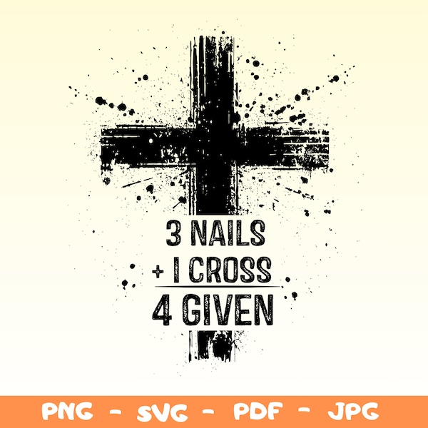 3 Nails Cross Svg - Etsy