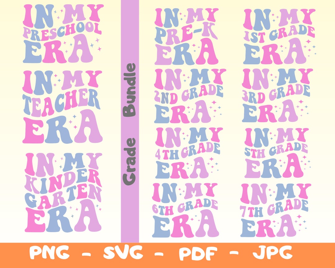 Back to School Svg Bundle,in My First Grade Era Png,teacher Bundle ...