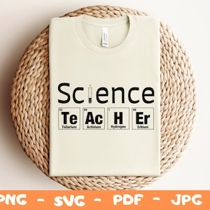 Science Teacher Svg Png, Periodic Table Teacher Png, Science Cut File ...