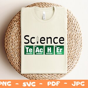 Science Teacher Svg Png, Periodic Table Teacher Png, Science Cut File ...