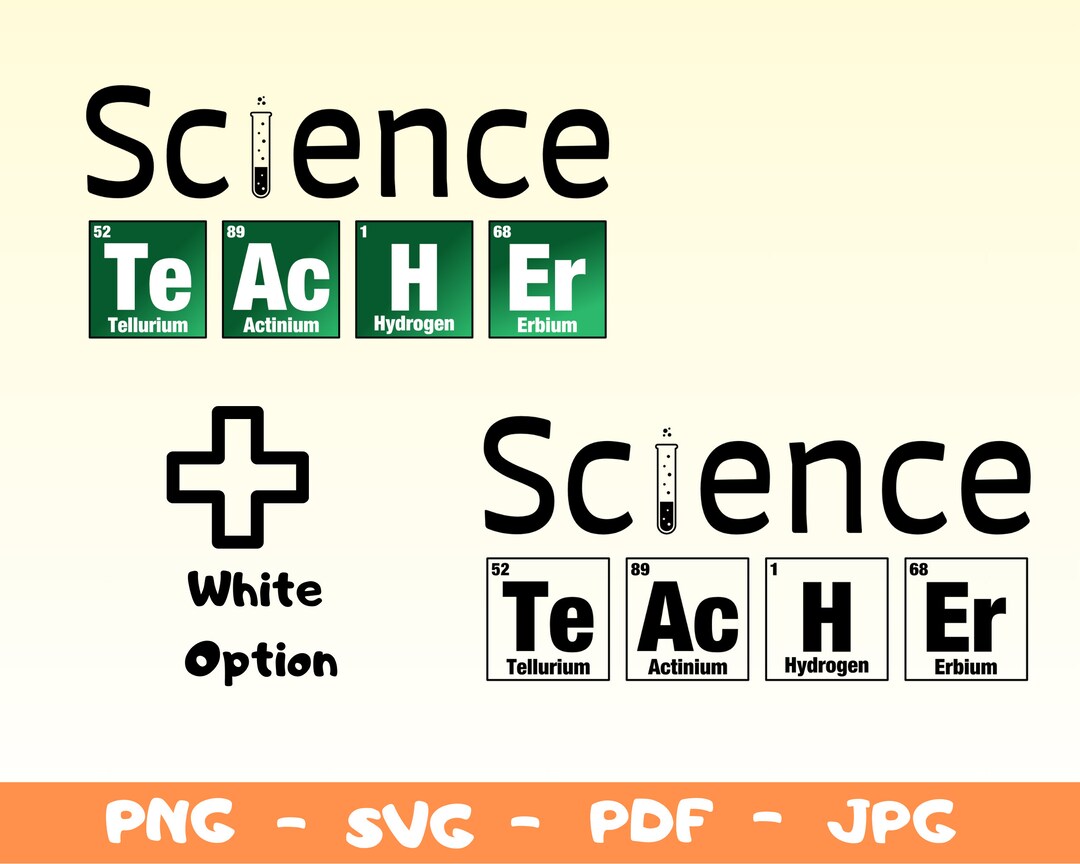 Science Teacher Svg Png, Periodic Table Teacher Png, Science Cut File ...