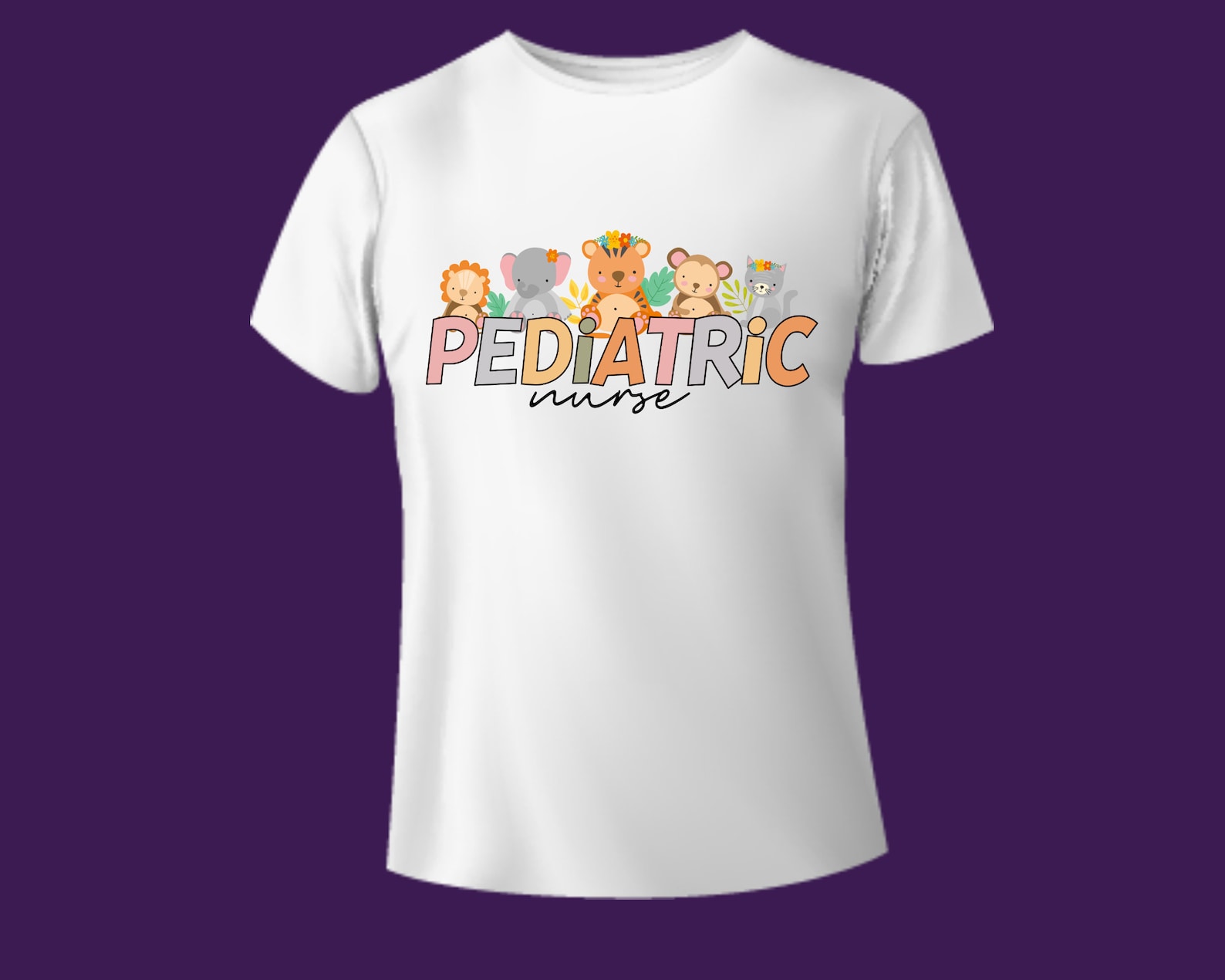 Pediatric Nurse Shirt With Animals Pngpeds Nurse Svgunisex - Etsy