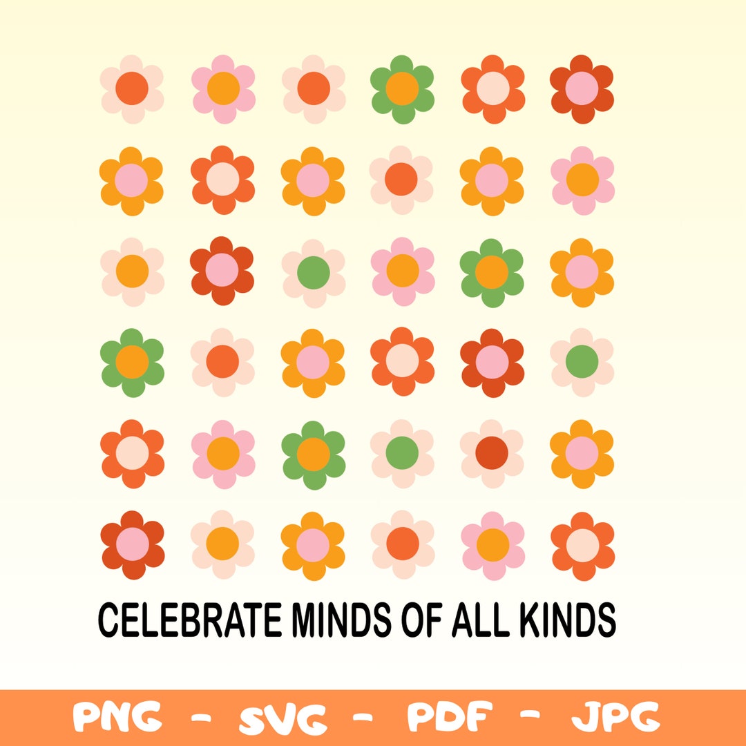 Celebrate Minds of All Kinds Png, Neurodiversity Svg, Autism Awareness ...