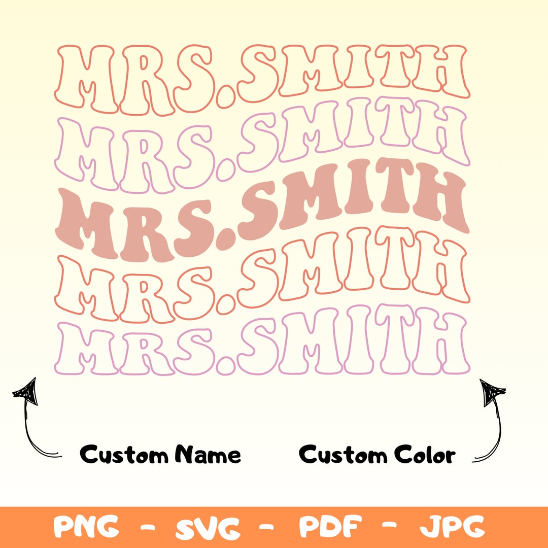 Mrs. Double Sided Png, Personalized Mrs. Svg Png, Bachelorette Party ...