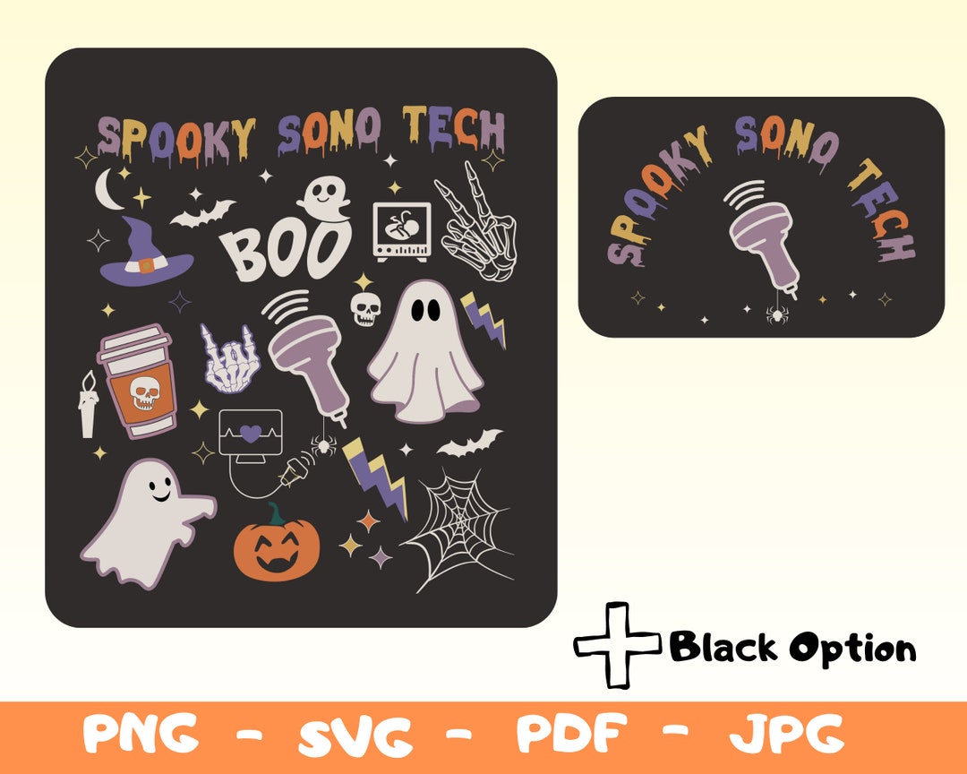Spooky Sonographer Svg,spooky Sono Tech Png,sonographer Halloween Shirt ...