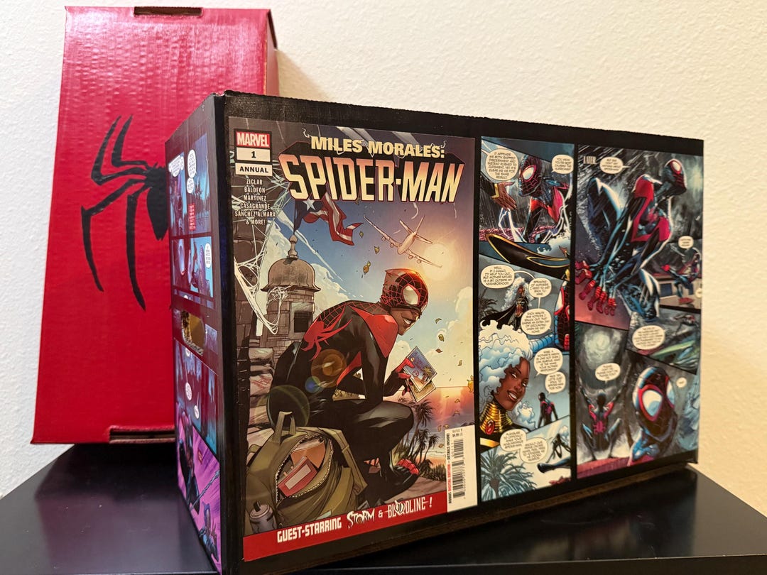 Spider-man Miles Morales Custom Comic Box - Etsy