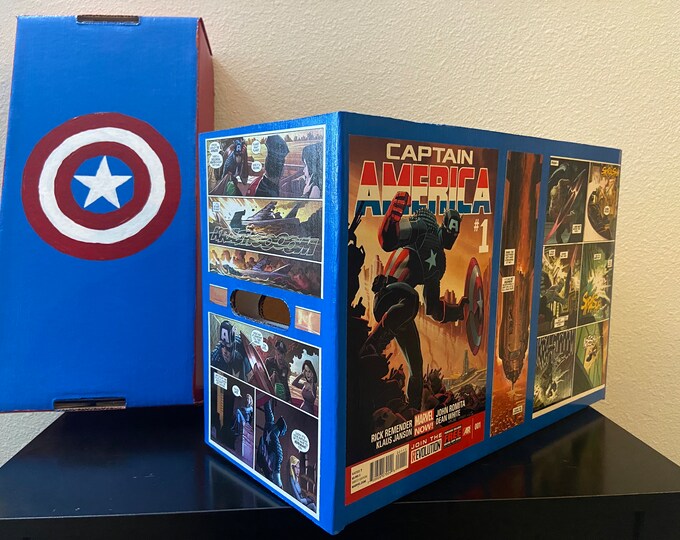 Captain America Custom Comic Box - Etsy