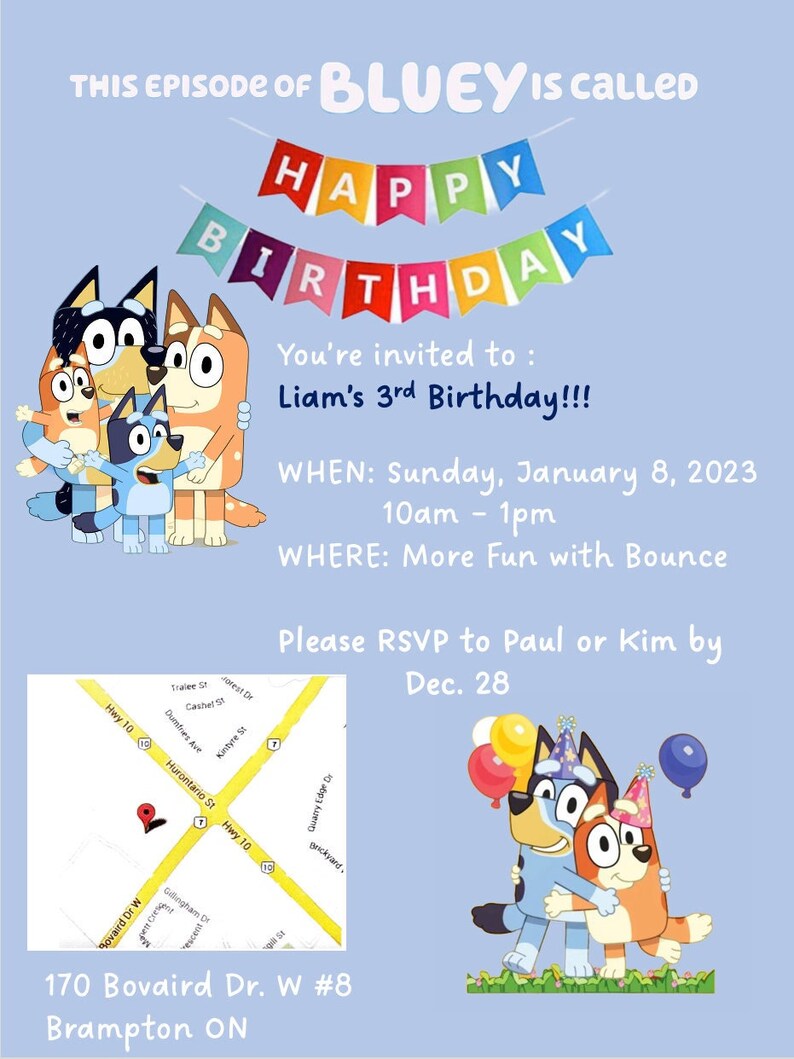 Bluey Birthday Party Invitation - Etsy