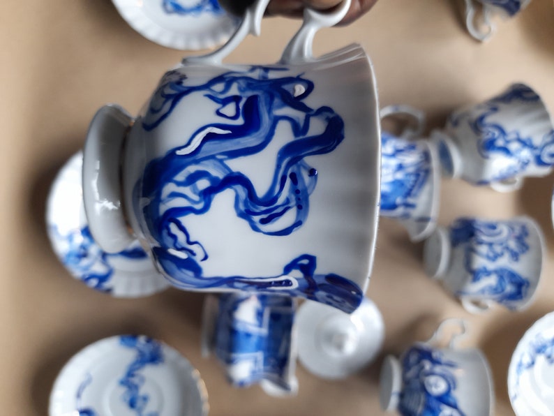 Graffiti Style Tea Set - Etsy