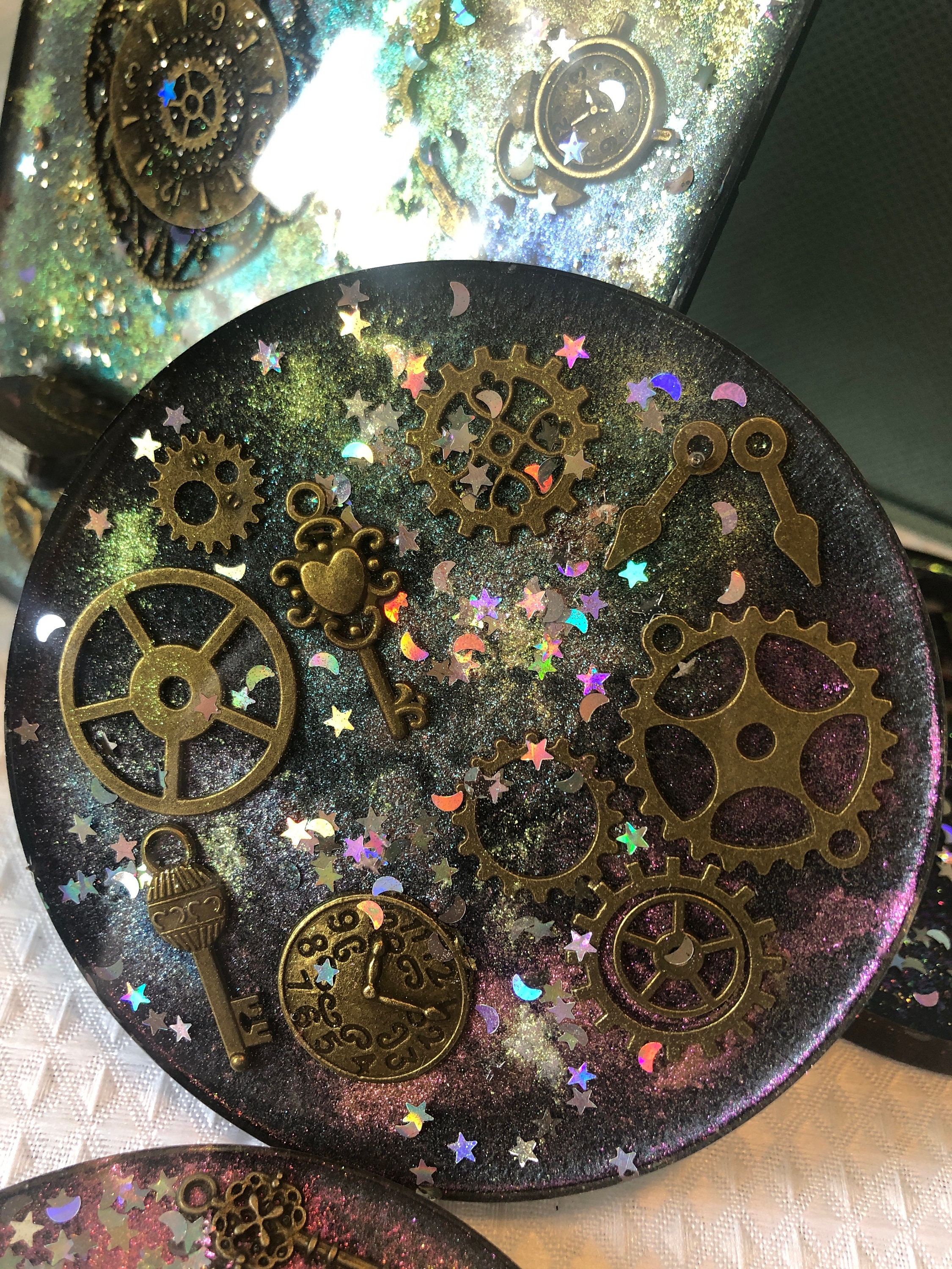 Steampunk Coasters Set of 4 - Etsy UK