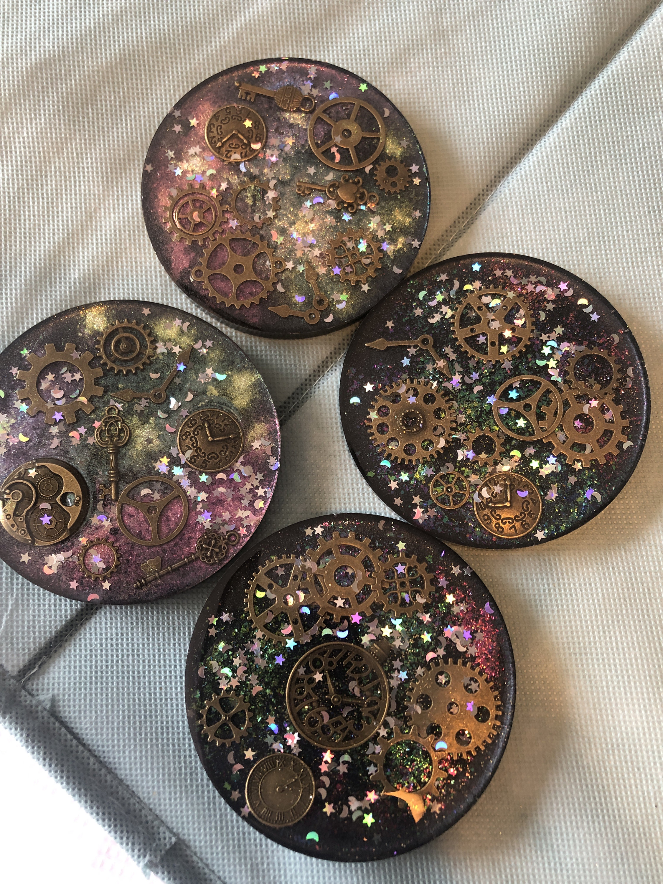Steampunk Coasters Set of 4 - Etsy UK