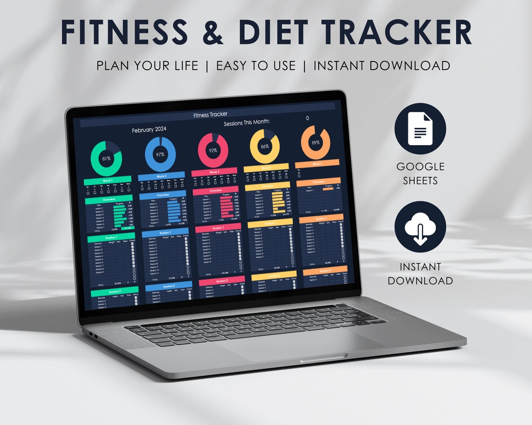 Fitness & Diet Planner Weight Loss Planner Diet Tracker Gym Planner ...