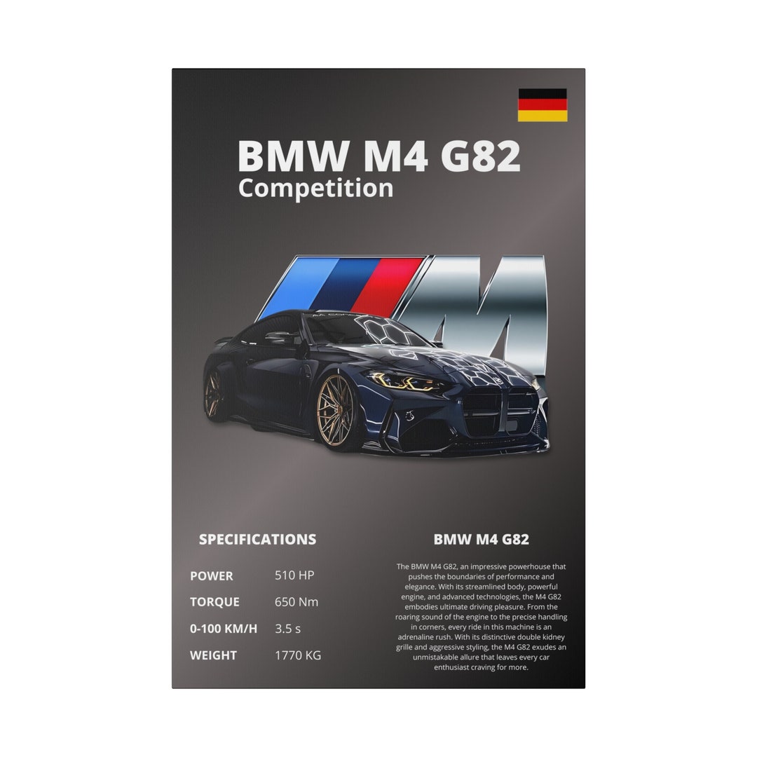 BMW M4 G82 Competition Canvas Poster - Etsy UK
