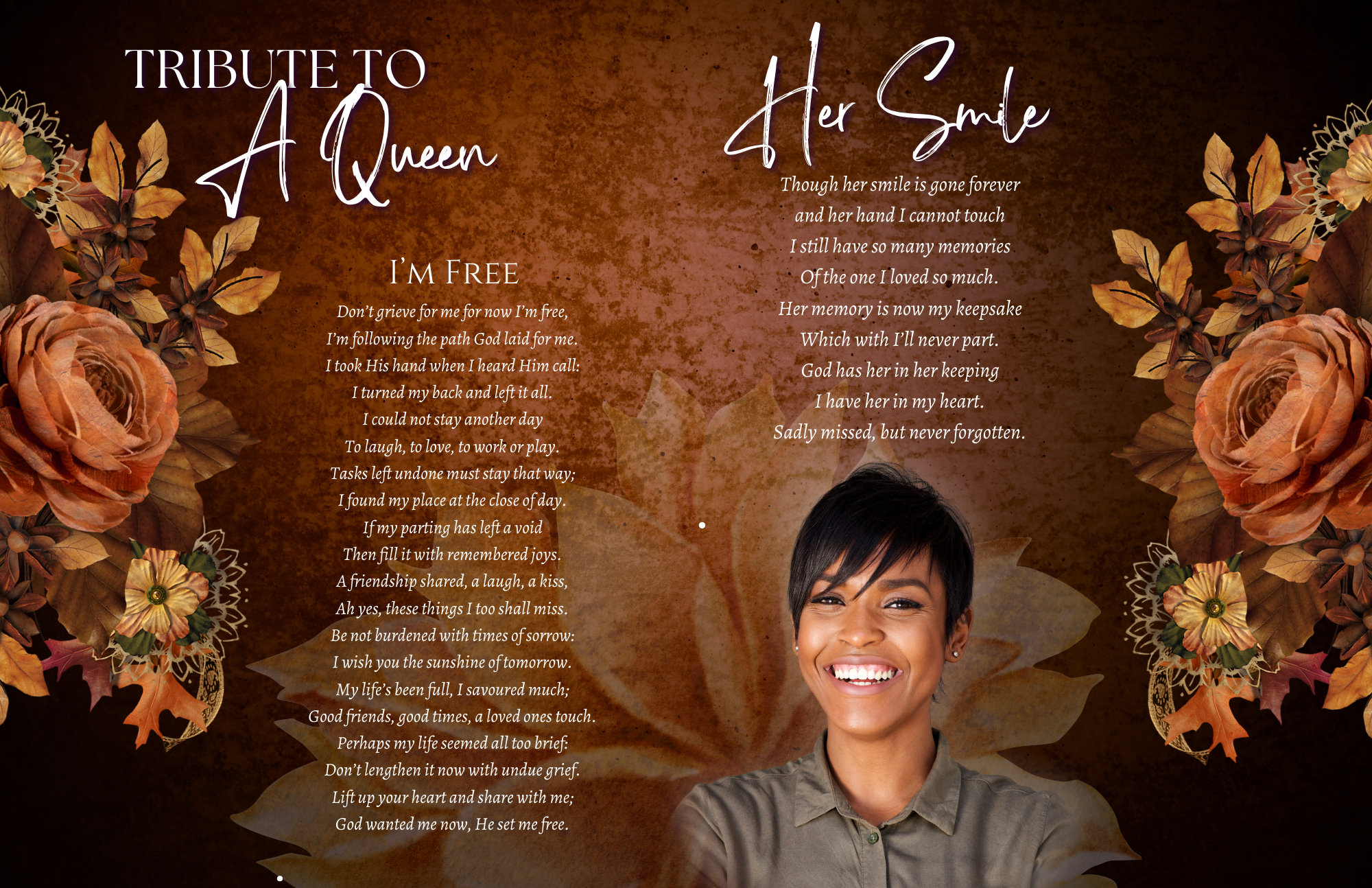 8-page Funeral Program Book Design | Harvest & Fall Inspired | Obituary ...