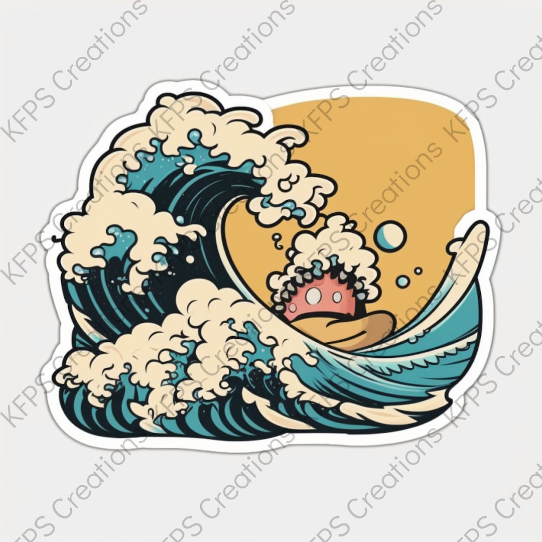 Great Ocean Wave PNG for Stickers Mugs Clothing and More - Etsy