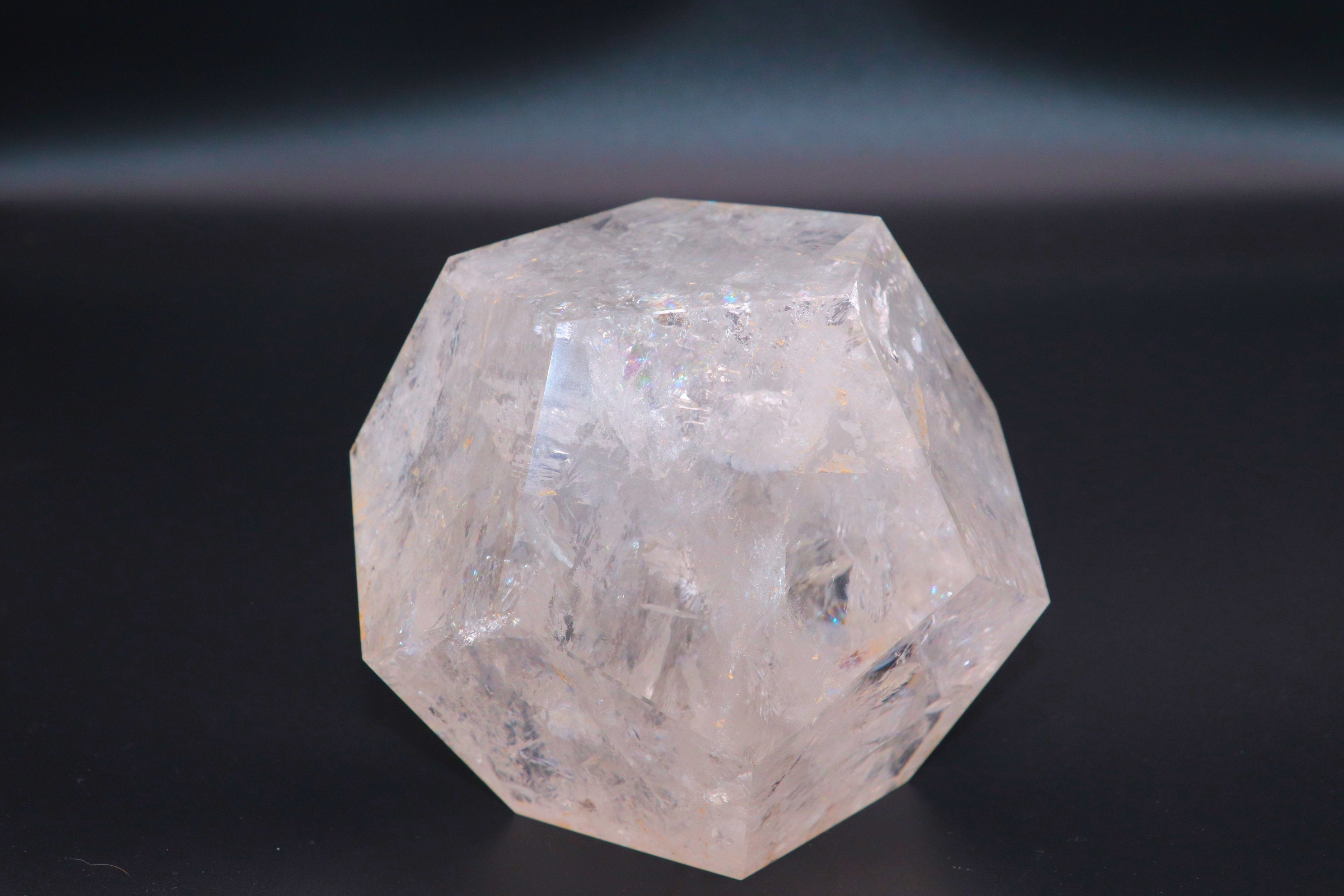Rare and Exceptional 2kg Crystal Dodecahedron With Rainbow, 13cm ...