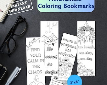 Printable Coloring Bookmarks, Relaxation & Mindfulness Zentangle ...