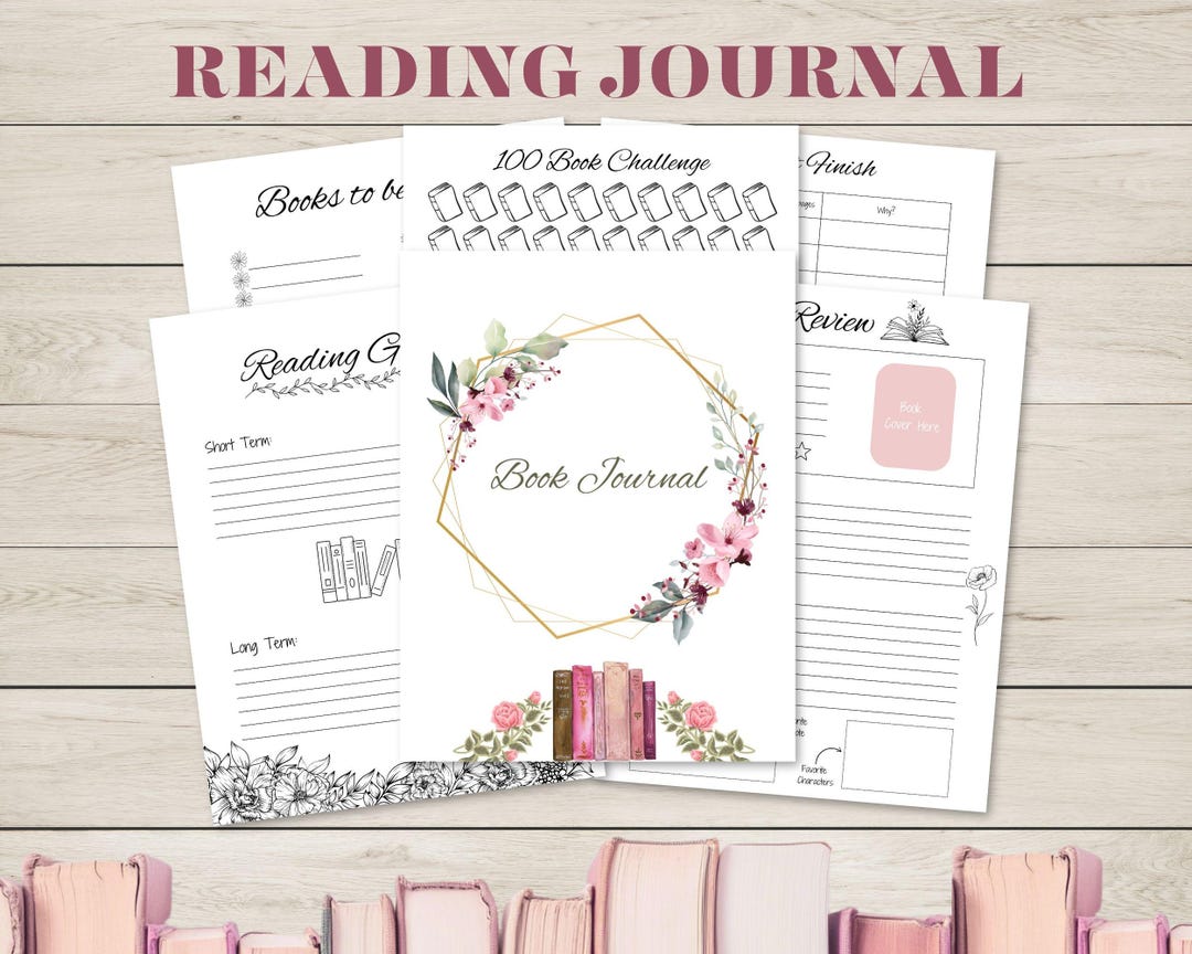 Book Journal Printable Reading Tracker, Book Review, Reading Goals ...