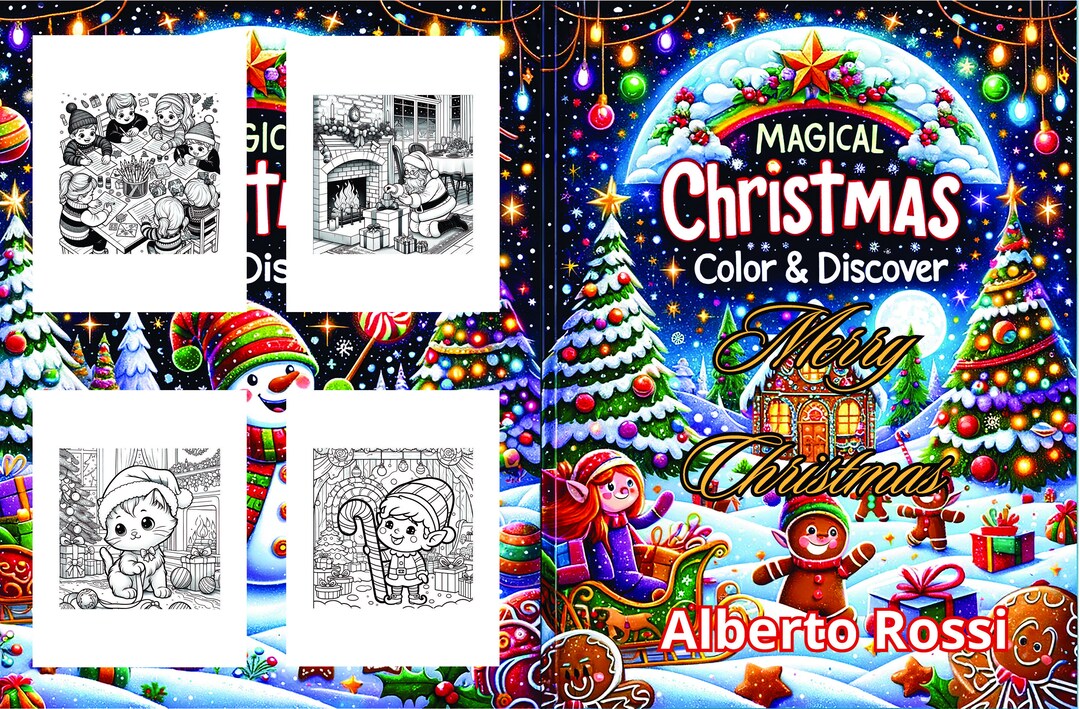 Magical Christmas. Coloring Pages Book for Adults and - Etsy