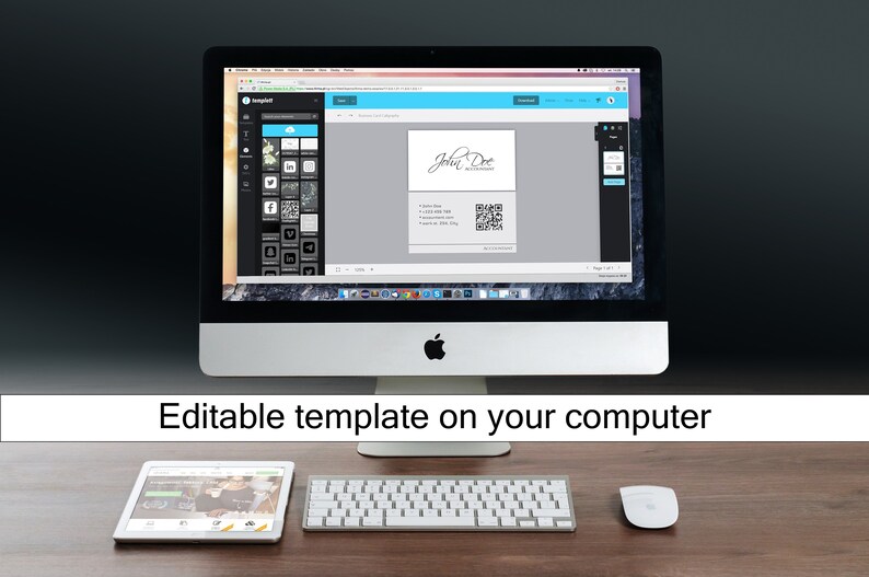 Business Card Template Editable Art Calling Card Printable - Etsy