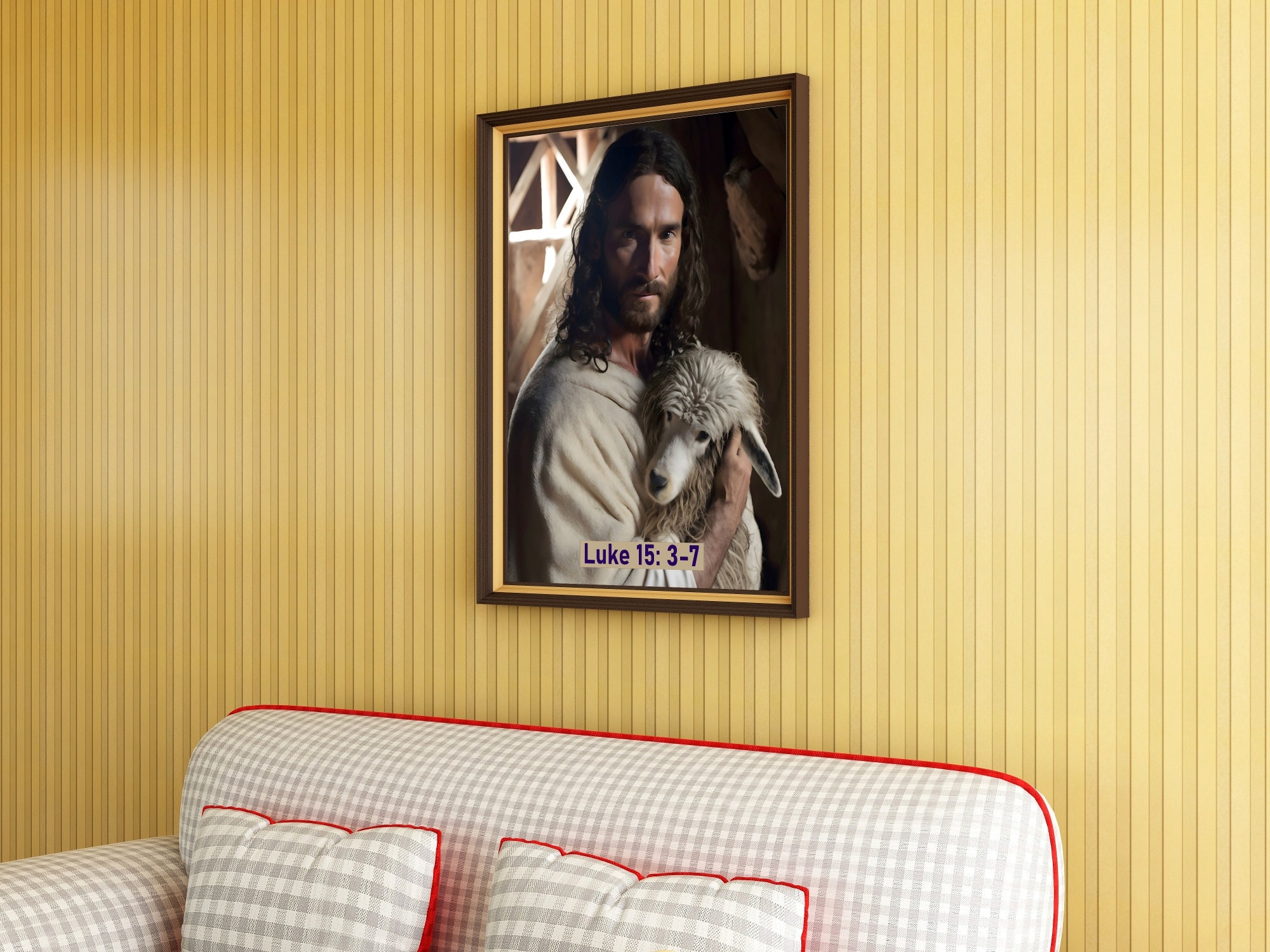 Jesus Christ Portrait - "luke 15: 3-7 (parable of the Lost Sheep ...