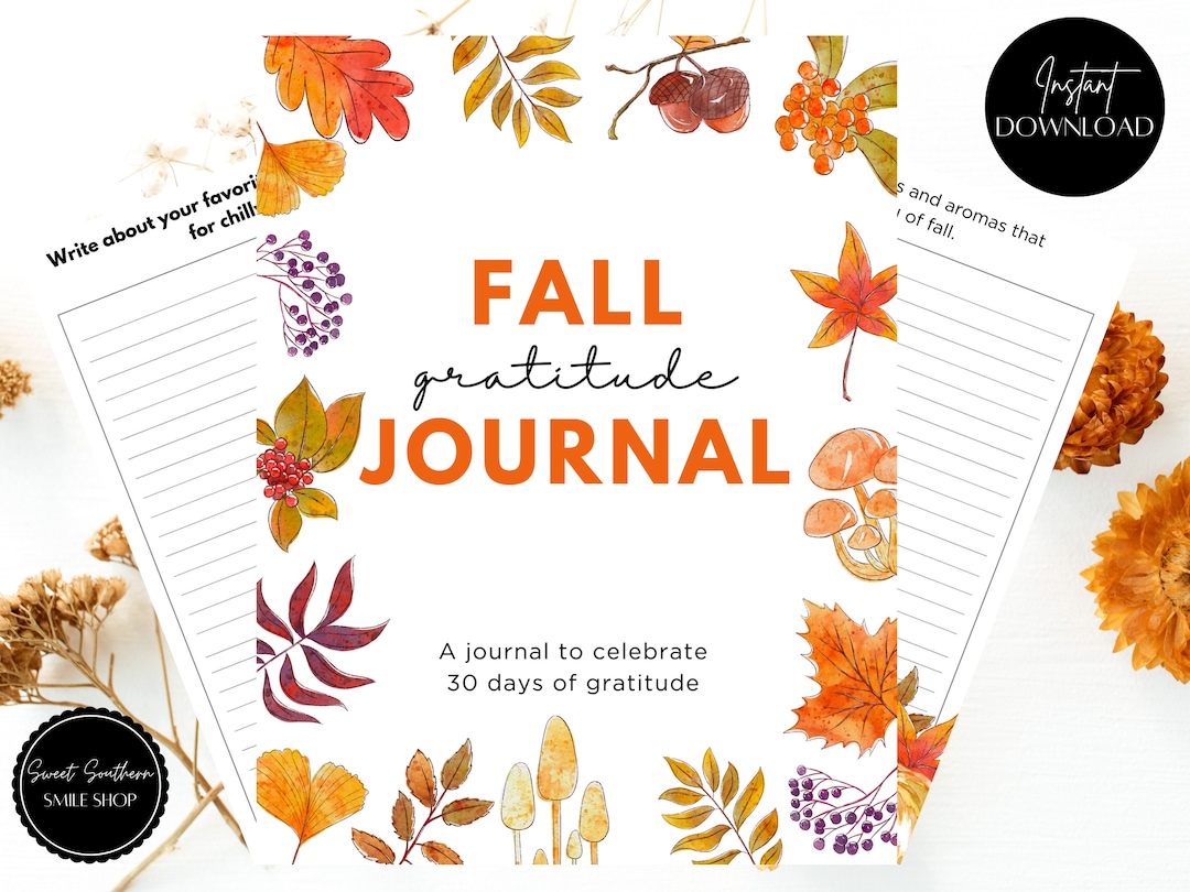 Fall Gratitude Journal Printable, Fall Journal, Gratitude Journal - Etsy