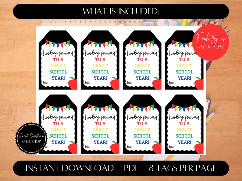 Back to School Gift Tag, It’s Going to Be a Great Year, Meet the ...