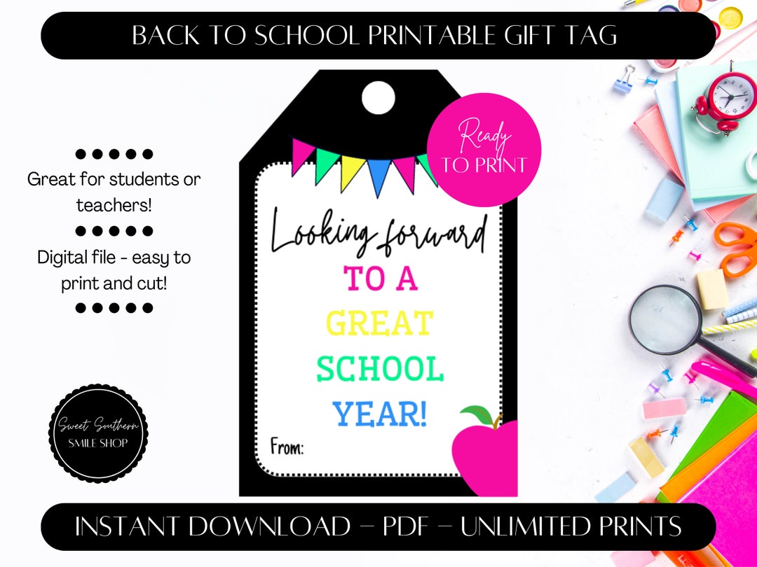 Back to School Gift Tag, It’s Going to Be a Great Year, Meet the ...