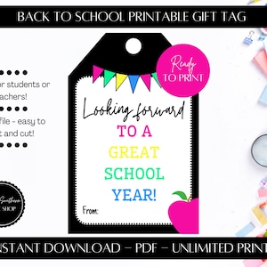 Back to School Gift Tag, It’s Going to Be a Great Year, Meet the ...