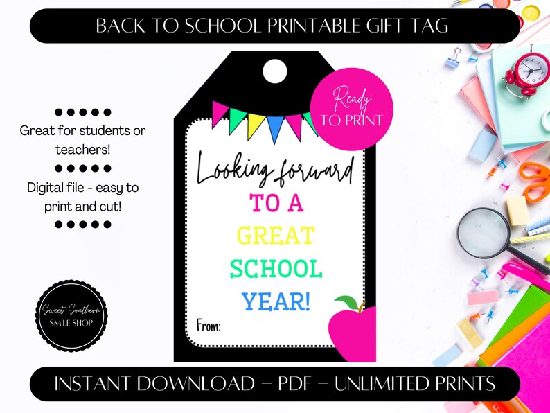Back to School Gift Tag, It’s Going to Be a Great Year, Meet the ...