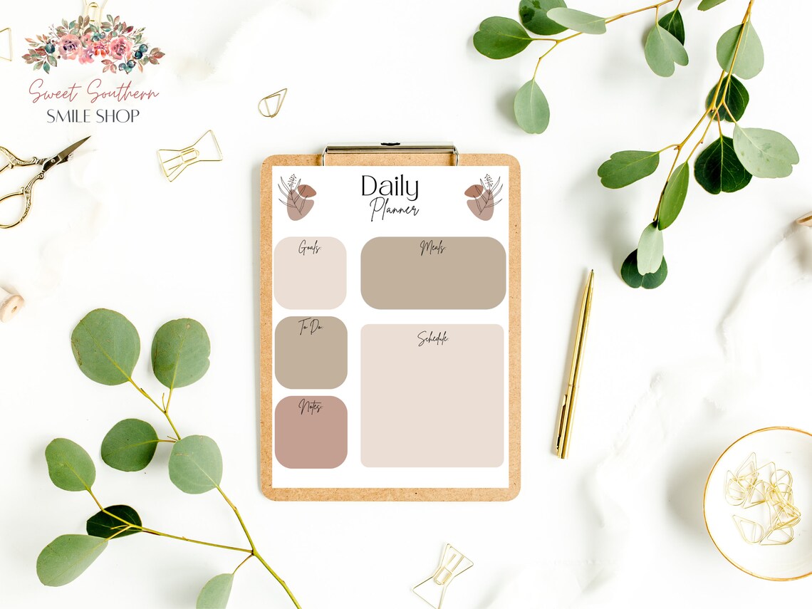 Daily Weekly Monthly Printable Planner, Daily Planner, Weekly Planner ...