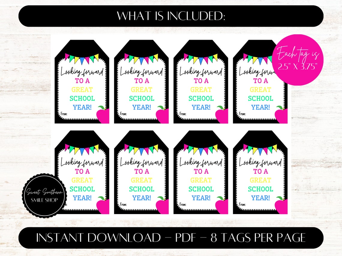 Back to School Gift Tag, It’s Going to Be a Great Year, Meet the ...